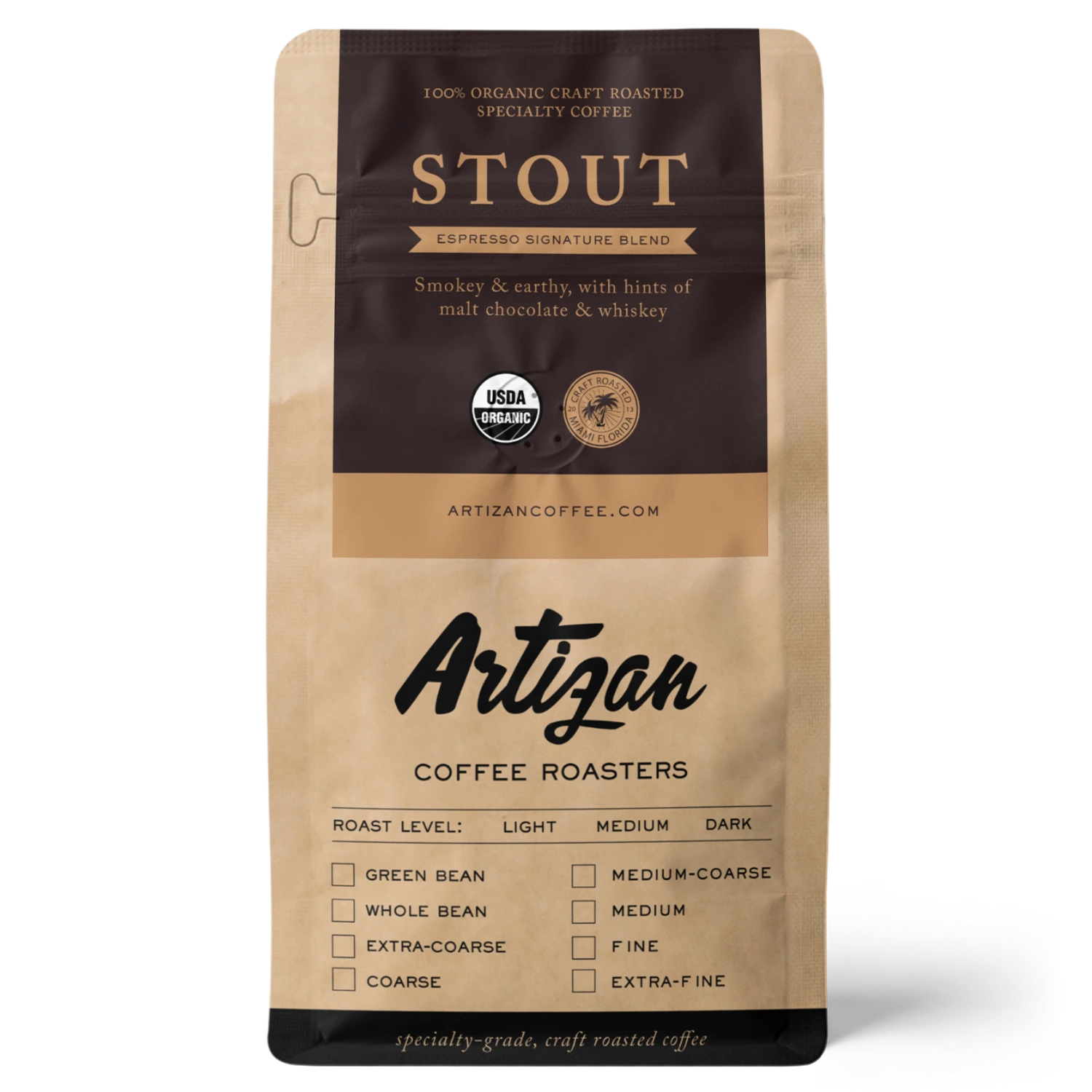 Organic Stout – Medium-Dark Roast, Fair Trade